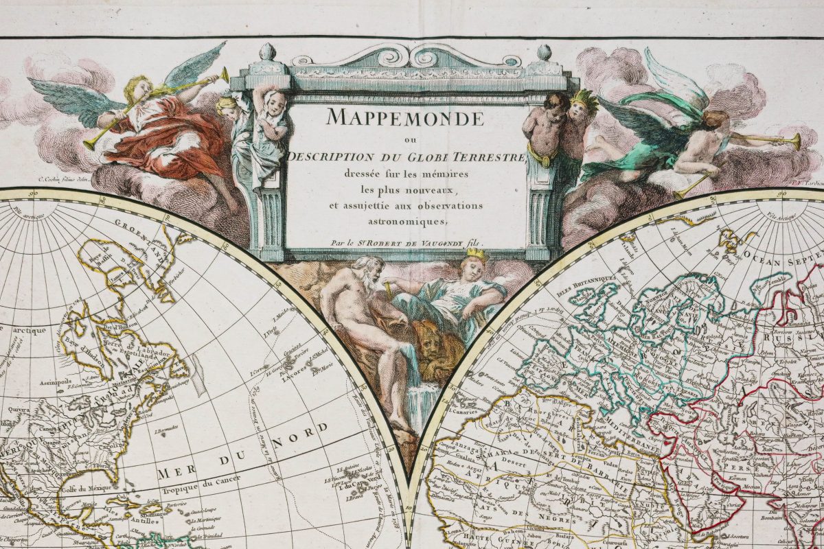Mappemonde ancienne - cartes-livres-anciens.com