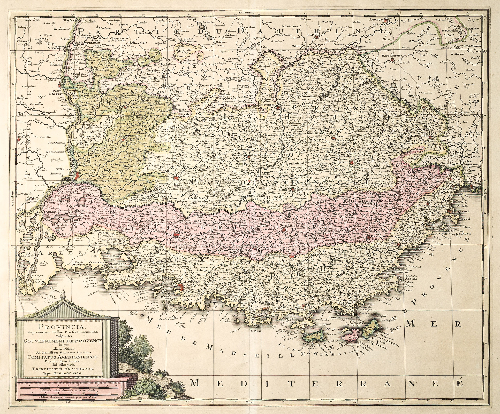 Carte géographique ancienne de la Provence - cartes-livres-anciens.com