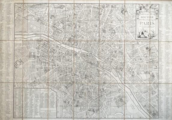 Plan ancien de Paris - Plan routier de la ville et Faubourg de Paris en ...
