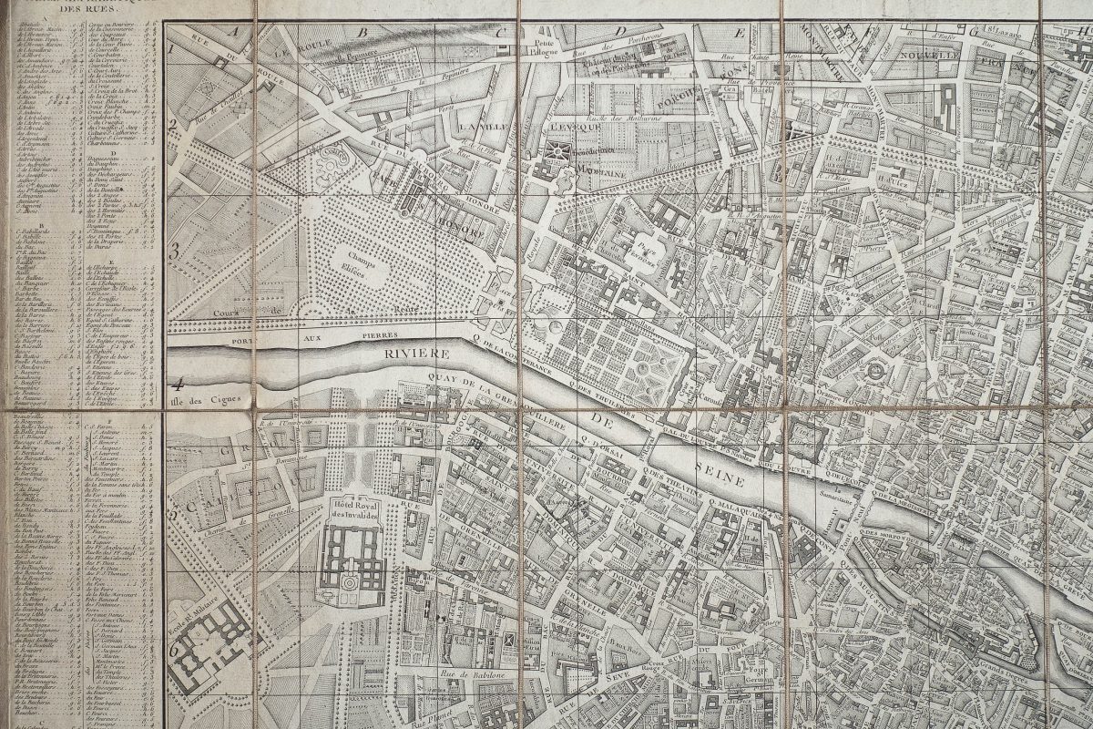 Plan ancien de Paris - Plan routier de la ville et Faubourg de Paris en ...