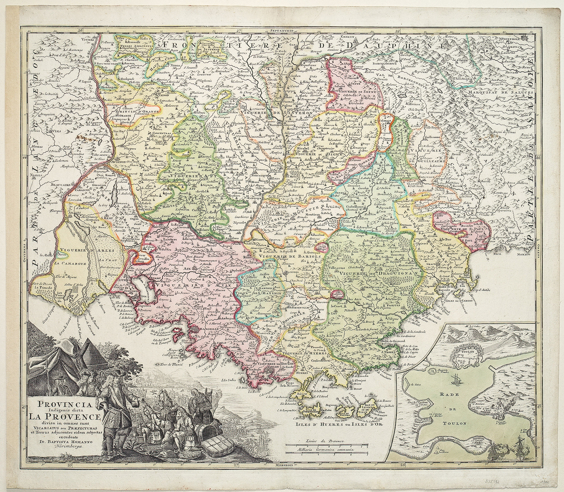 Carte géographique ancienne de la Provence - cartes-livres-anciens.com