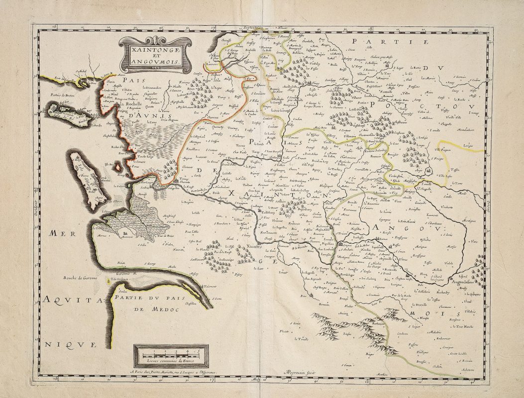 Carte géographique ancienne du Poitou - cartes-livres-anciens.com
