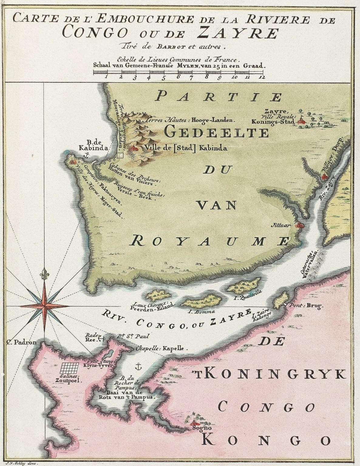 Carte géographique ancienne du Congo - cartes-livres-anciens.com