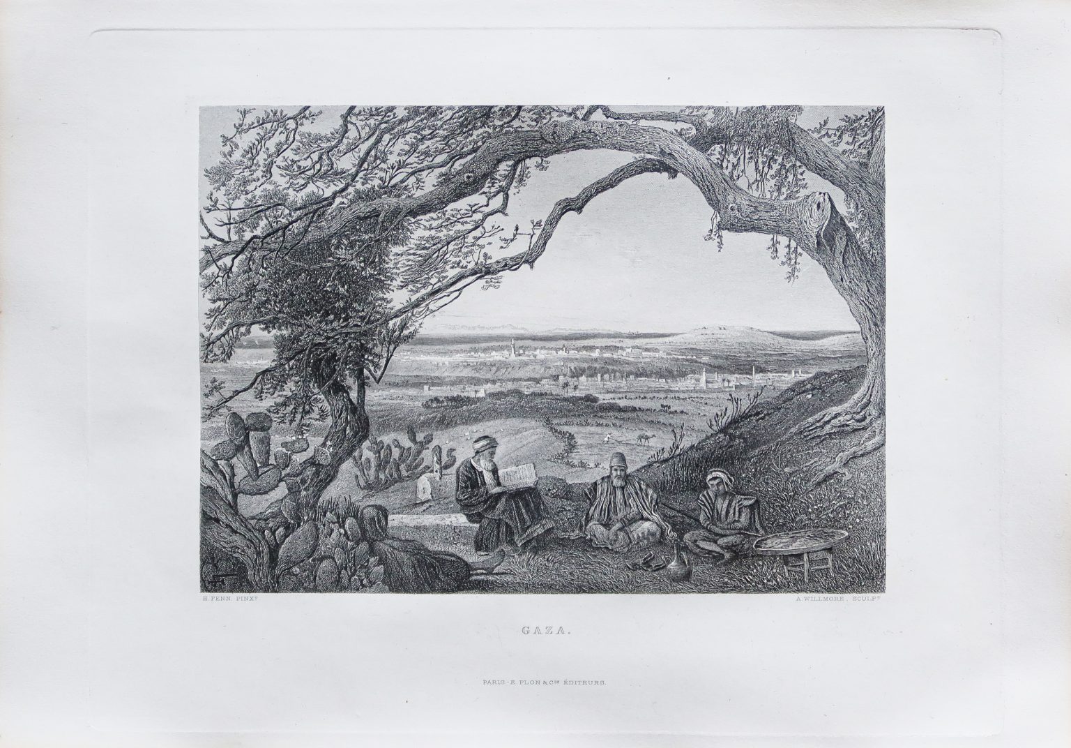 Gravure ancienne - Gaza - cartes-livres-anciens.com