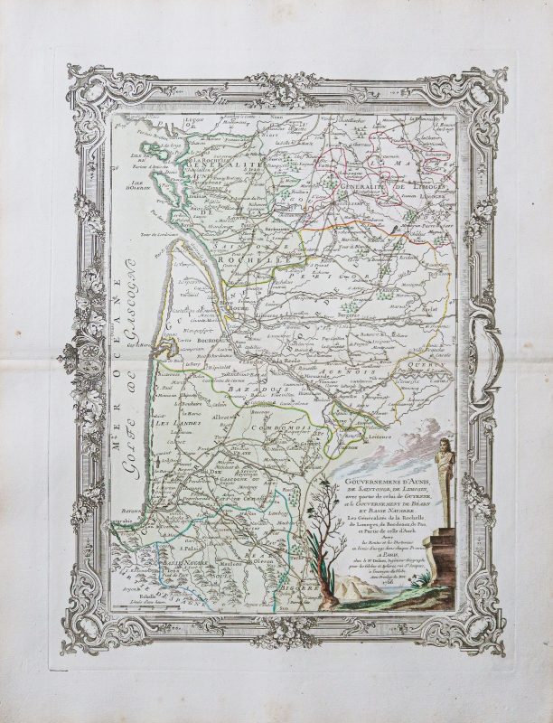 Carte géographique ancienne d’Aunis - cartes-livres-anciens.com