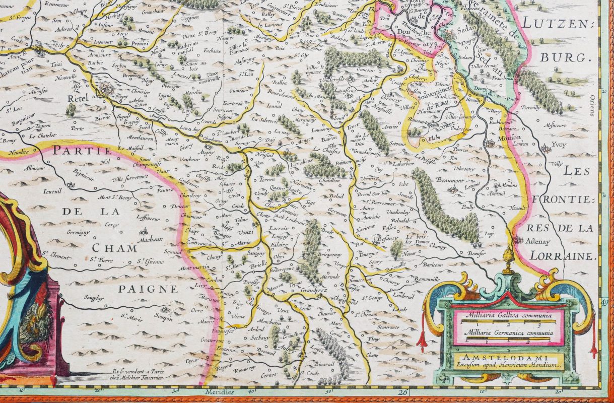 Carte géographique ancienne du Pays de Rethel - cartes-livres-anciens.com