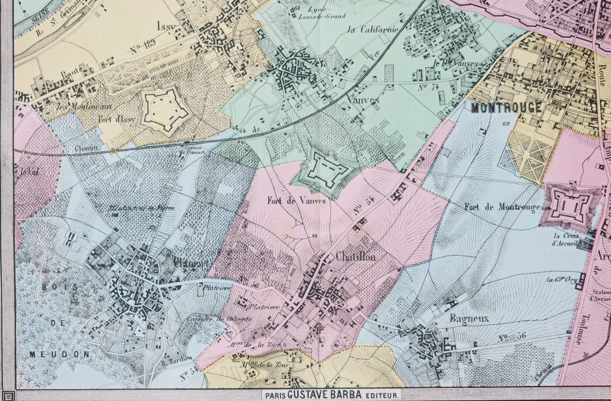 Plan ancien de Montrouge - cartes-livres-anciens.com