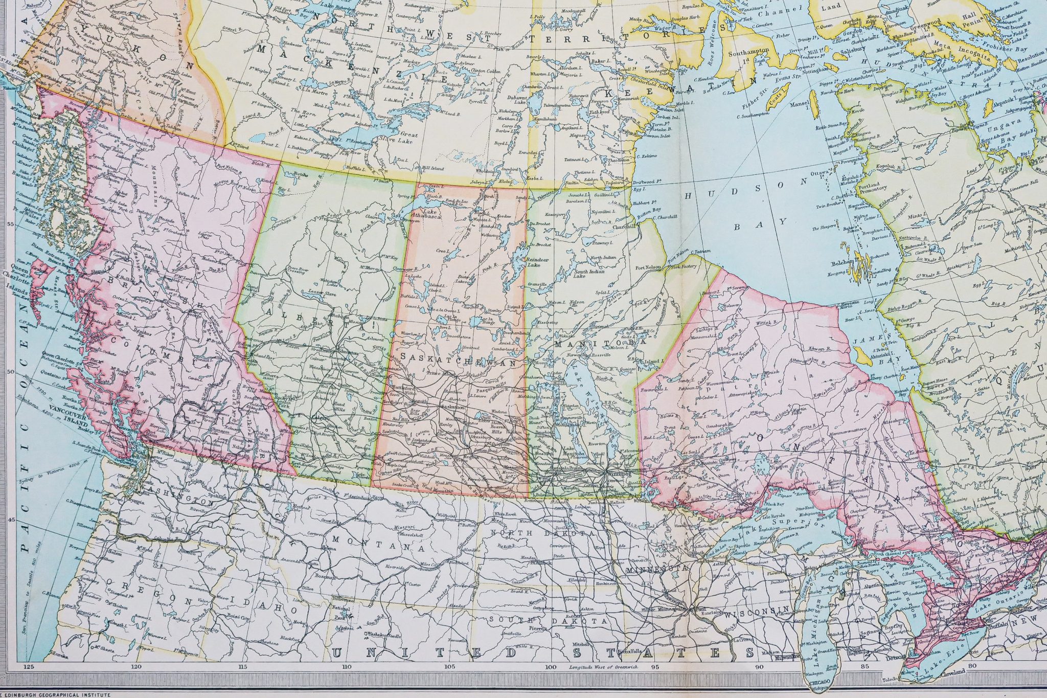 Carte géographique ancienne du Canada - cartes-livres-anciens.com