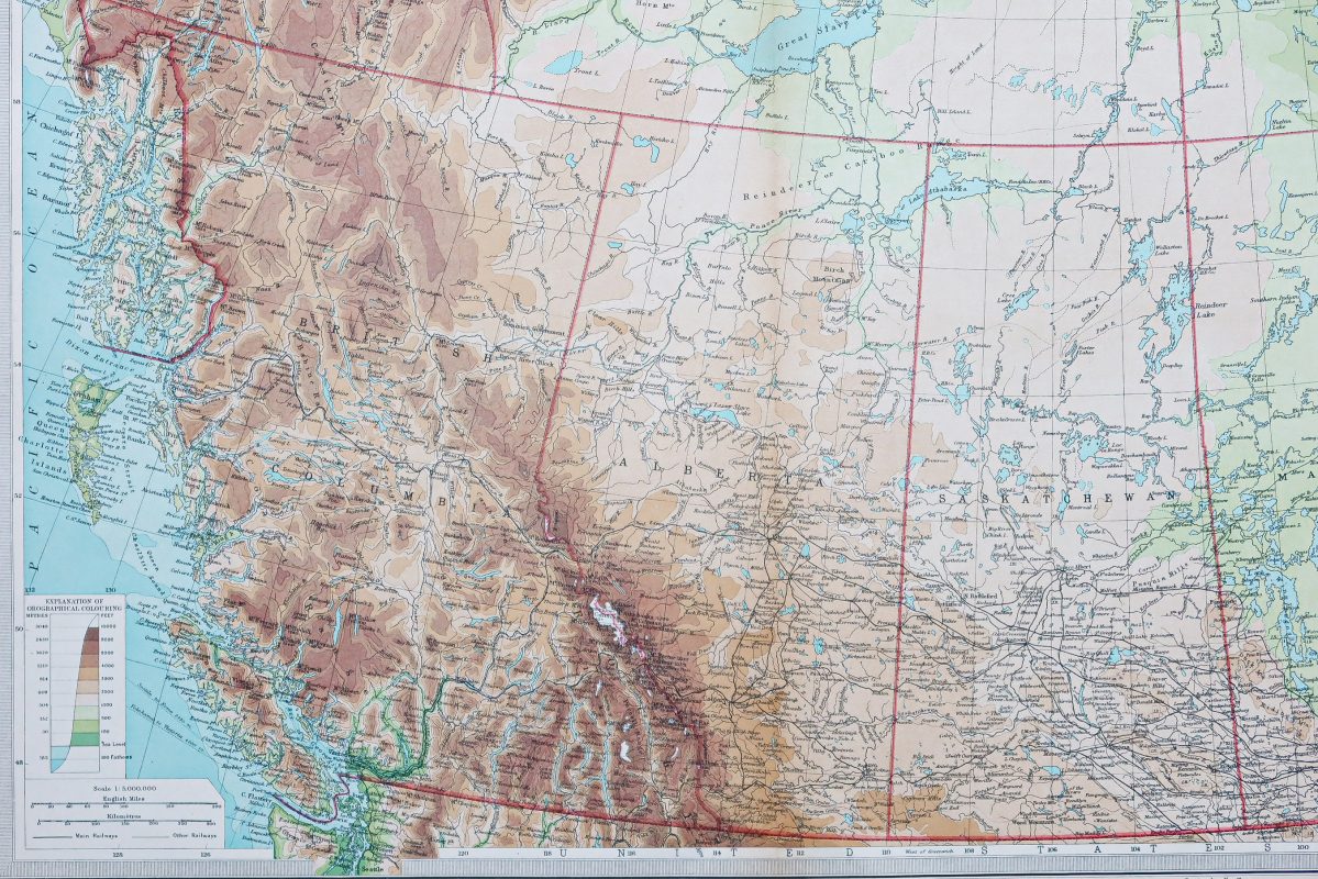 Carte géographique ancienne du Canada - cartes-livres-anciens.com