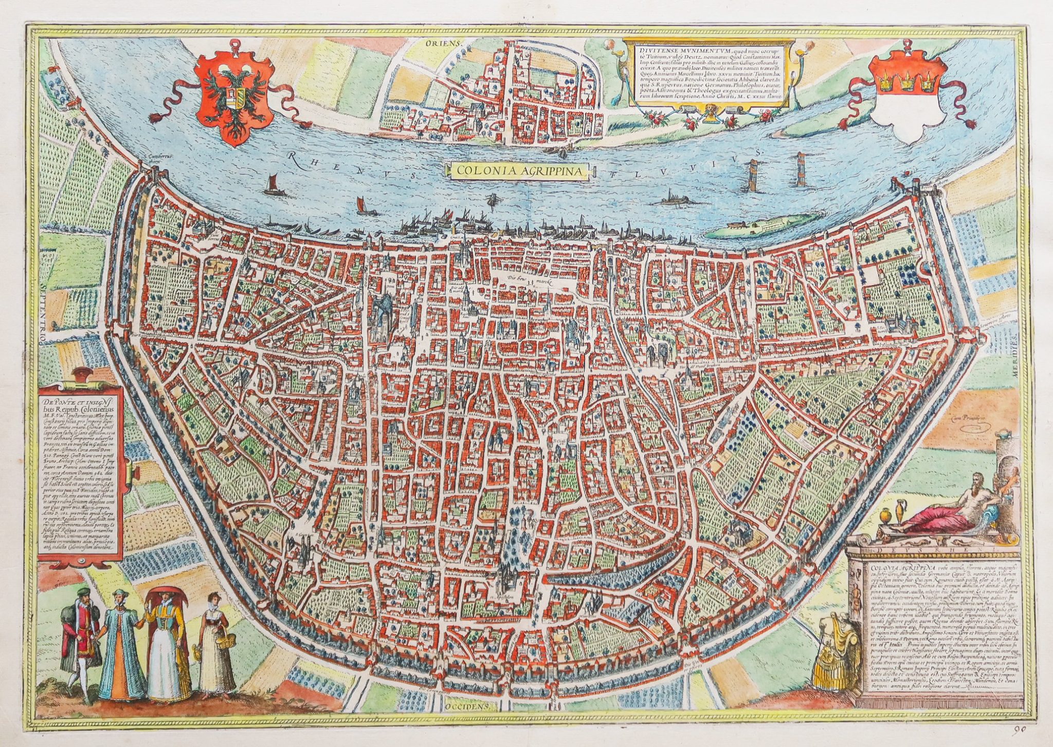 Plan ancien de Cologne - Köln - cartes-livres-anciens.com