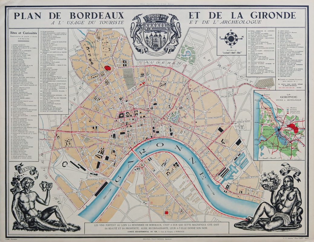 Plan ancien de Bordeaux - cartes-livres-anciens.com