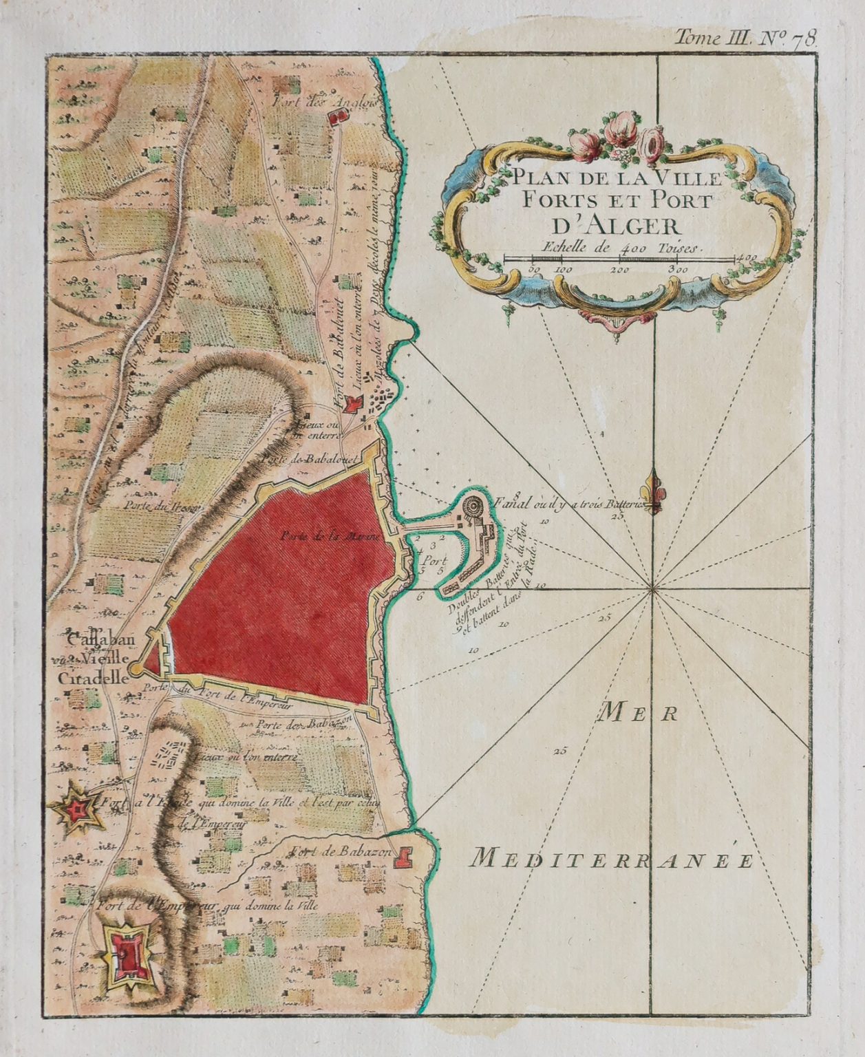 Plan ancien de la ville d’Alger - cartes-livres-anciens.com