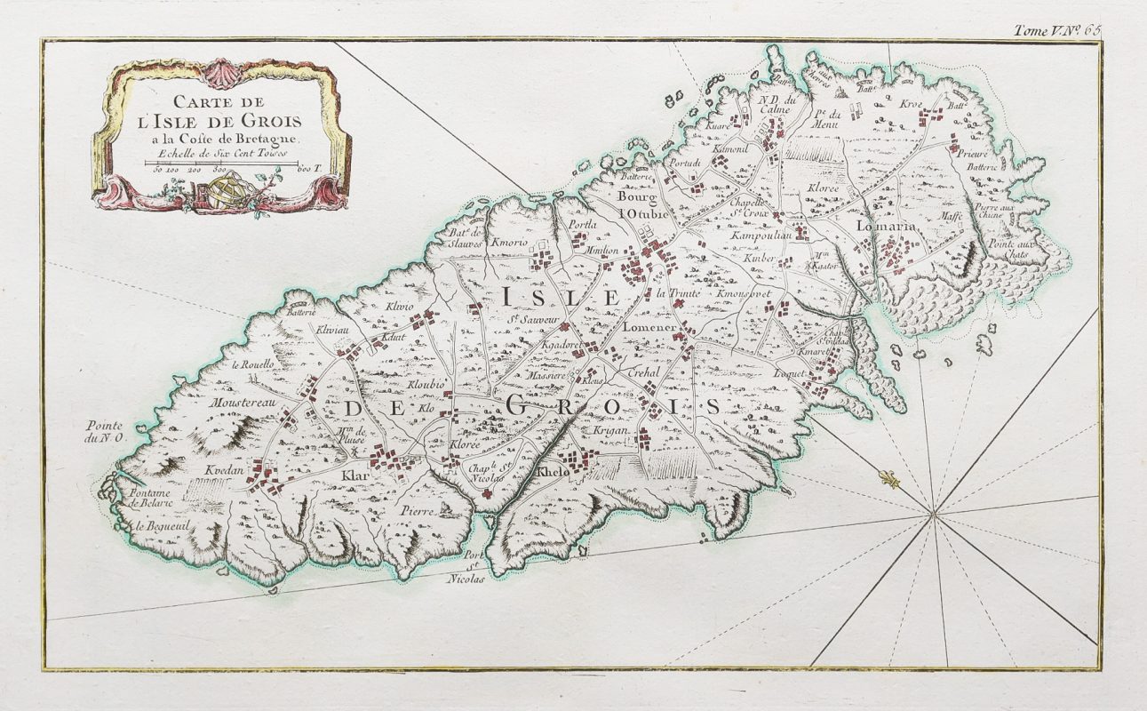 Carte marine de l’Île de Groix - cartes-livres-anciens.com