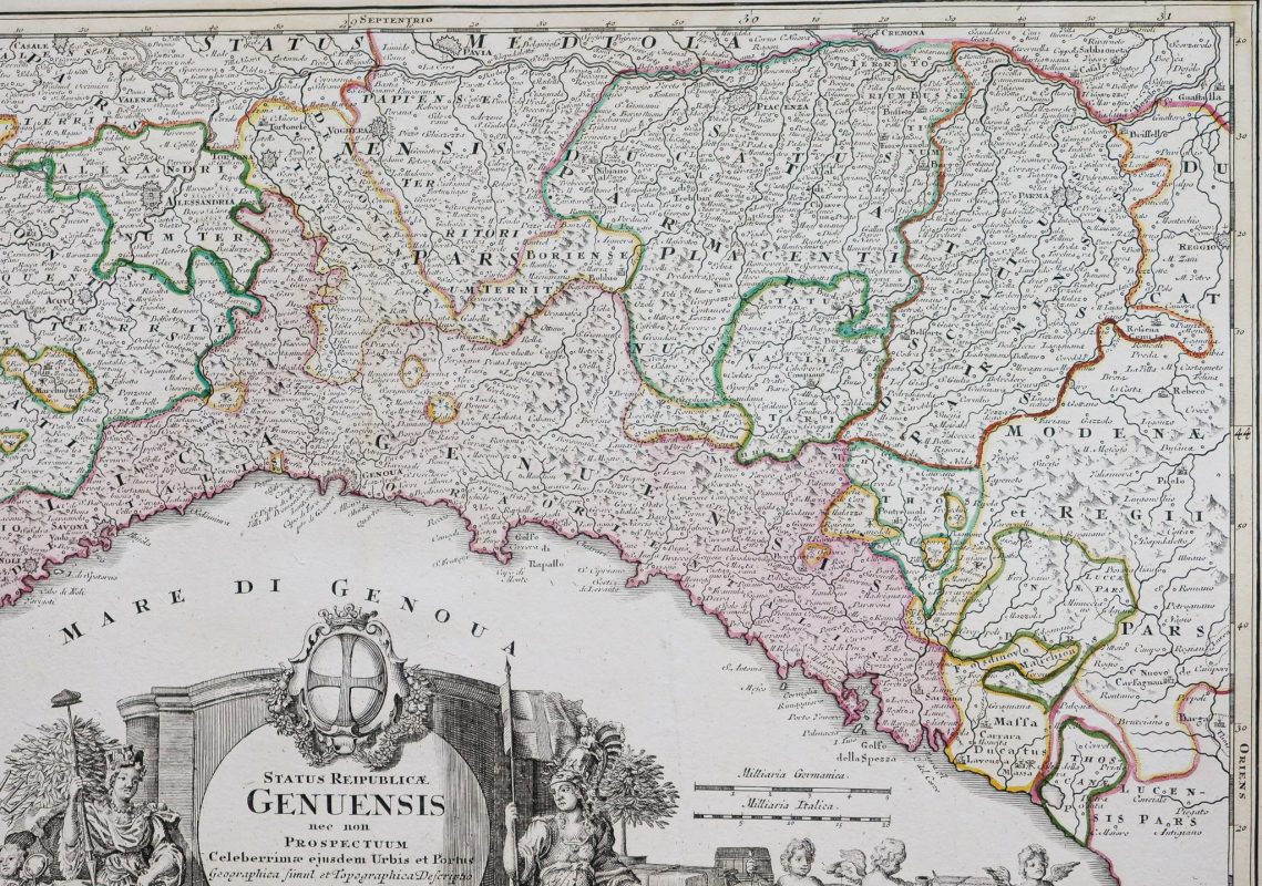 Carte géographique ancienne de Gênes - cartes-livres-anciens.com
