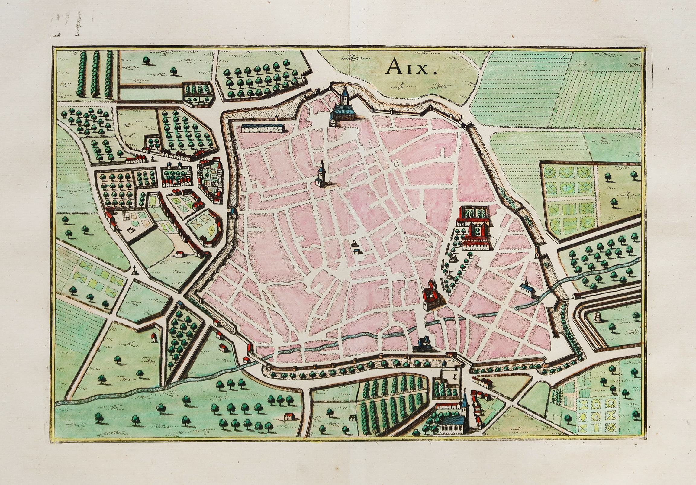 Plan ancien d’Aix en Provence - cartes-livres-anciens.com