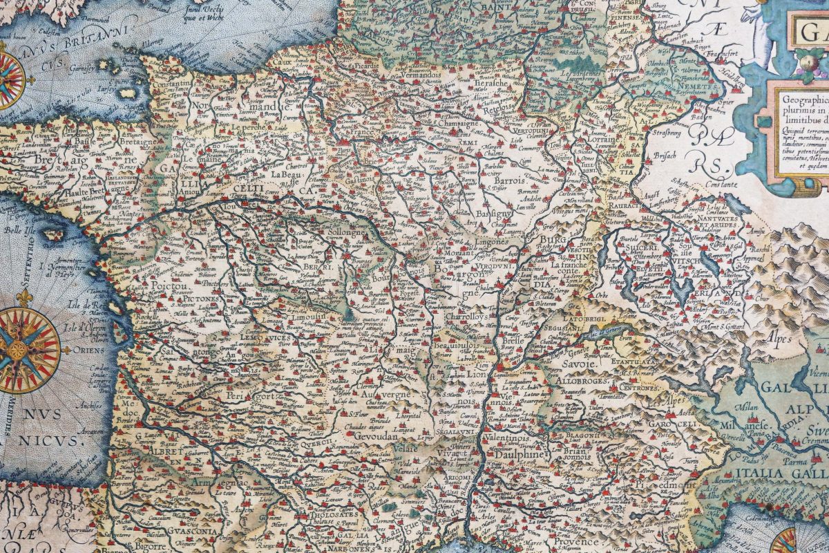 Carte géographique ancienne de la France - Gallia - cartes-livres ...