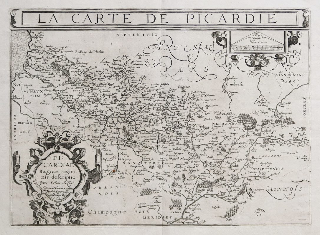 Carte géographique ancienne de la Picardie - cartes-livres-anciens.com