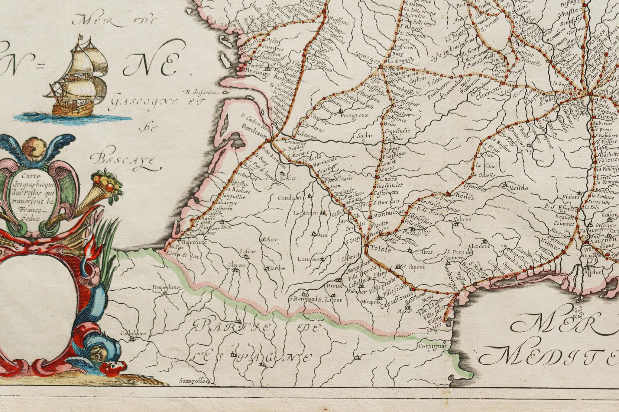 Carte des Postes de la France - cartes-livres-anciens.com