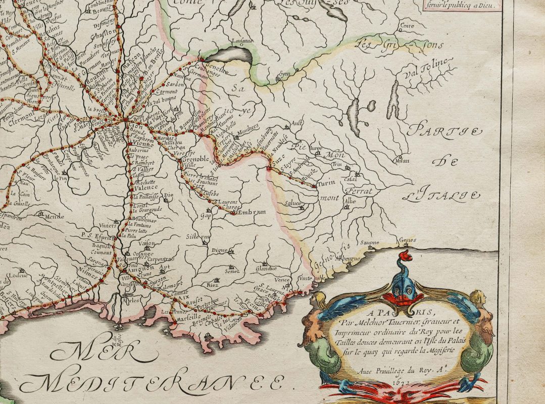 Carte des Postes de la France - cartes-livres-anciens.com