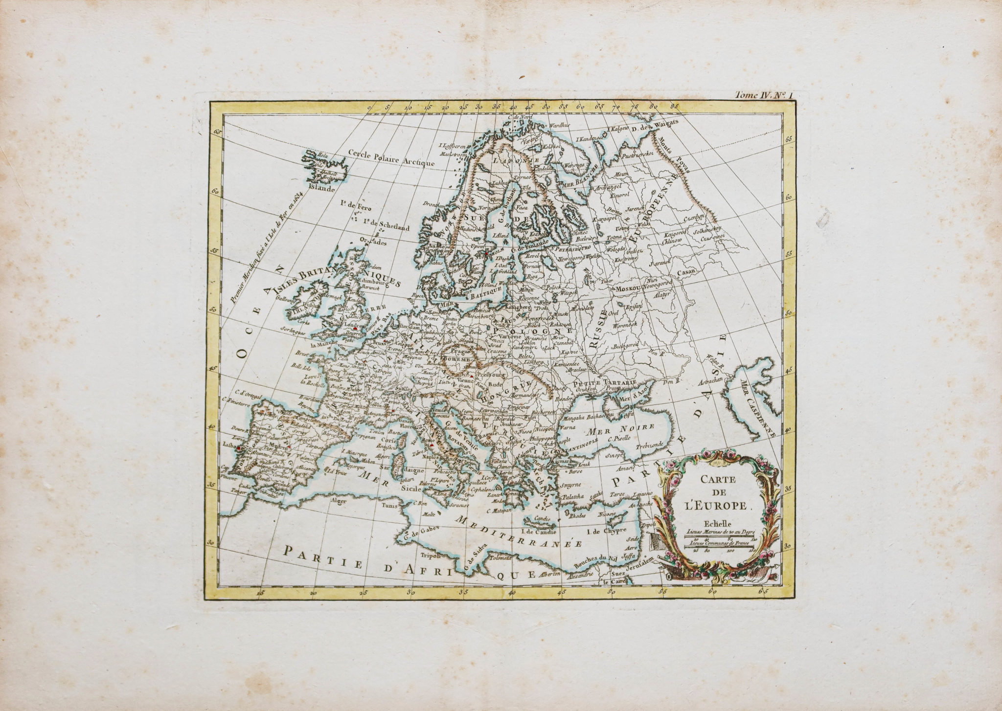 Carte géographique ancienne de l’Europe - cartes-livres-anciens.com