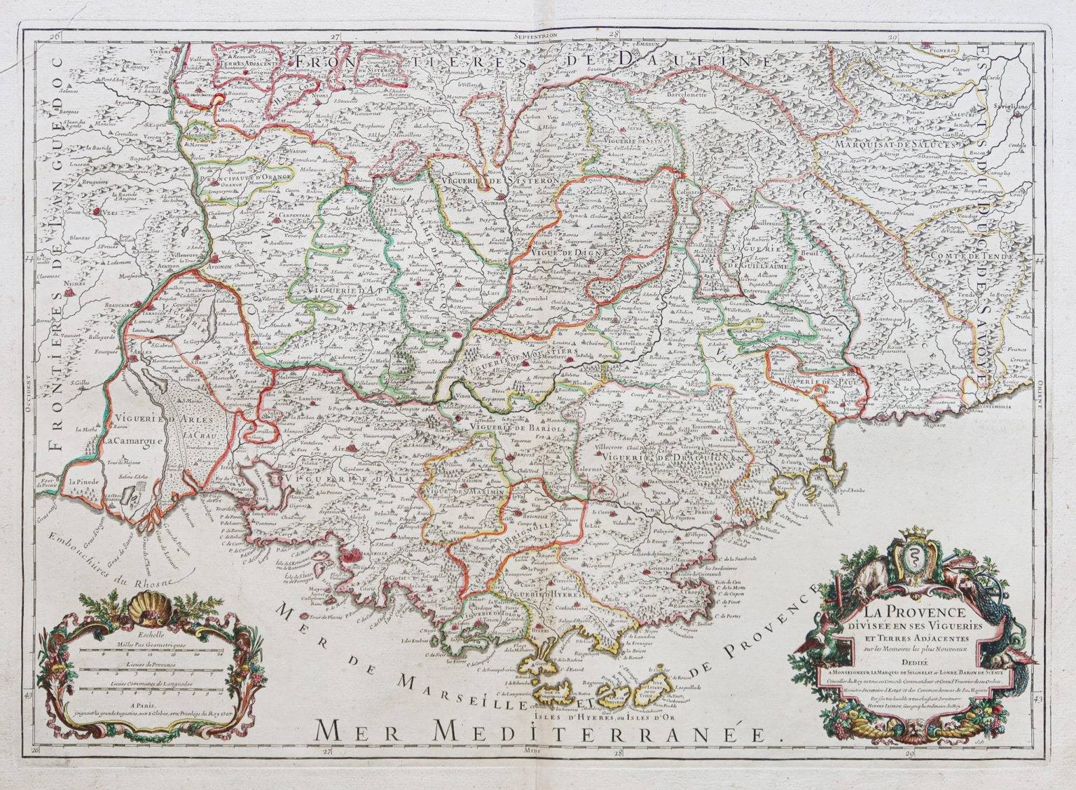 Carte géographique ancienne de la Provence - cartes-livres-anciens.com