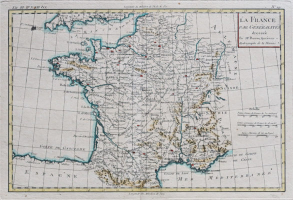 Carte géographique ancienne de la France - cartes-livres-anciens.com