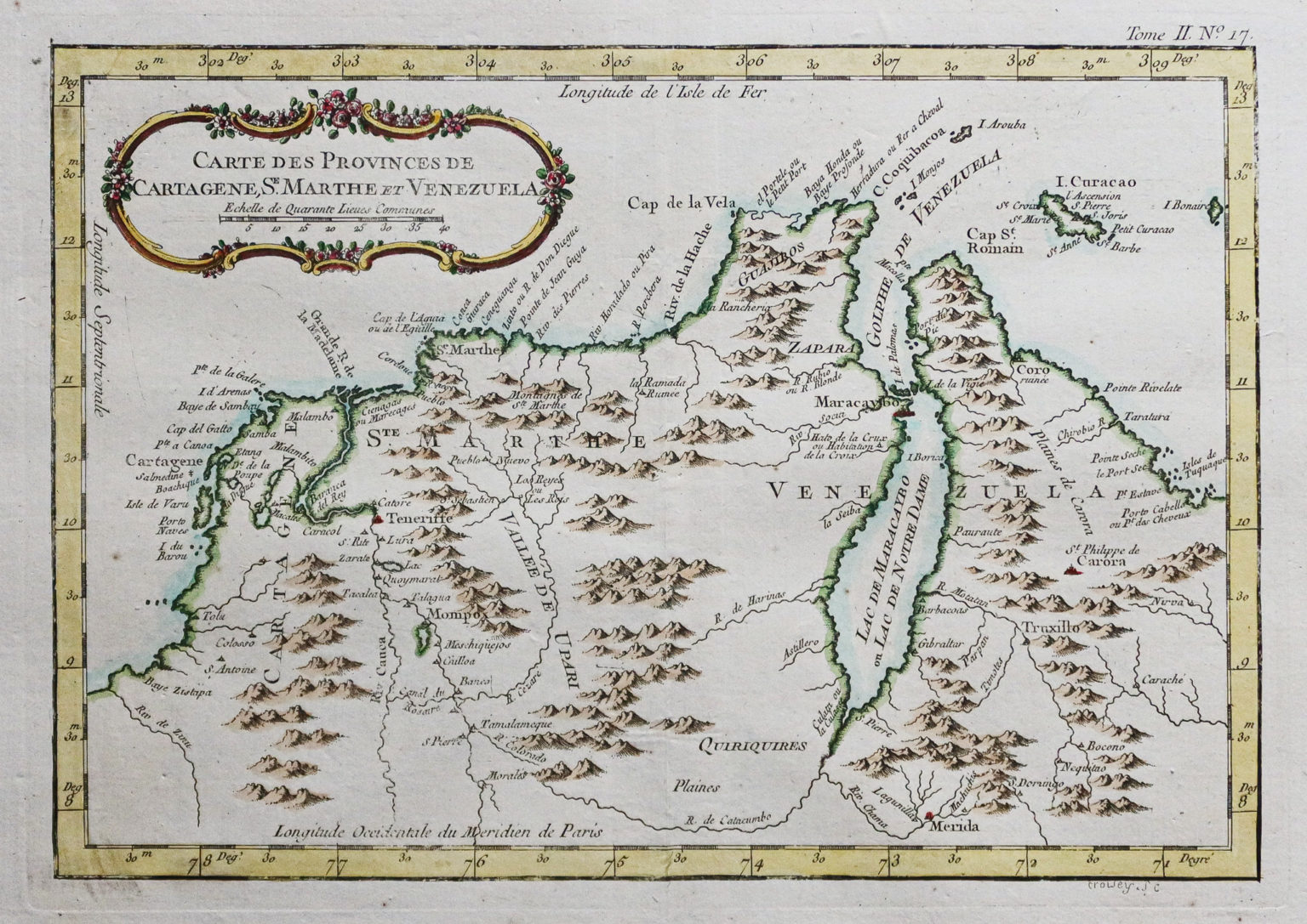 Carte géographique ancienne du Venezuela - cartes-livres-anciens.com