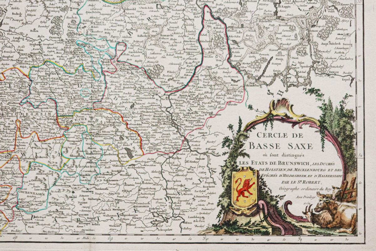 Carte géographique ancienne - Basse Saxe - cartes-livres-anciens.com