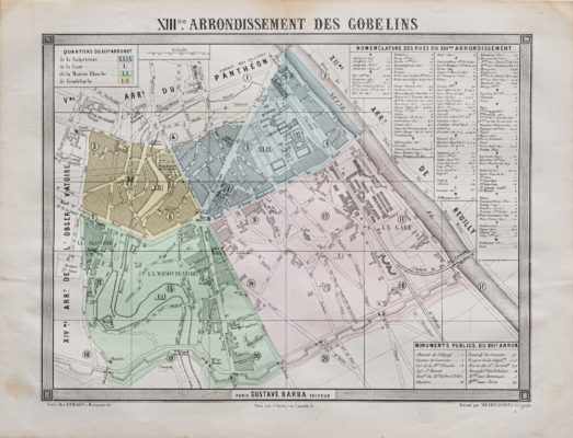 Plan ancien du 13e arrondissement de Paris - cartes-livres-anciens.com