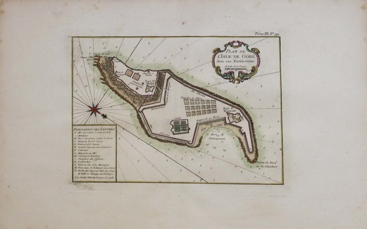 Carte marine ancienne de l’Ile de Gorée - Sénégal - cartes-livres ...